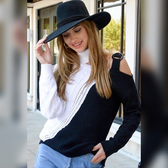 Sweaters | Single Shoulder Turtleneck Sweater | Poshmark